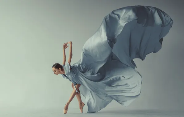 Wallpaper girl, pose, background, dance, hands, dress, ballerina ...
