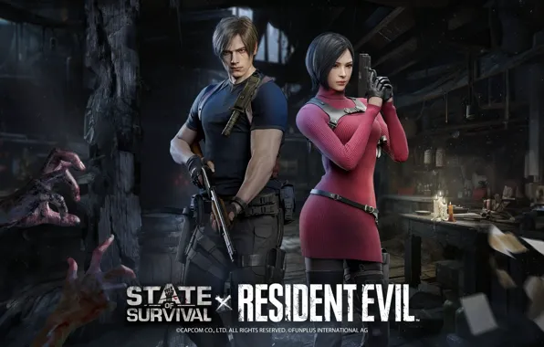 Wallpaper girl, zombie, gun, pistol, zombies, undead, resident evil ...