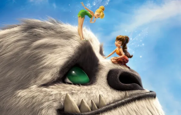 Wallpaper fantasy, magic, monster, sky, green eyes, smile, wings, hair ...