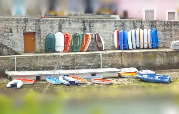 Wallpaper boats, tilt shift, Marina for mobile and desktop, section ...