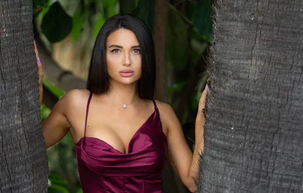 Wallpaper girl, trunks, brunette, David Mas, DAVID MAS for mobile and desktop, section девушки ...