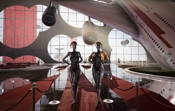 Download wallpaper USSR, Game, Room, Plane, Atomic Heart, section games ...