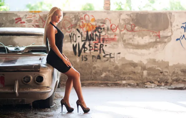 Wallpaper Sexy Dress Blonde Heels For Mobile And Desktop Section