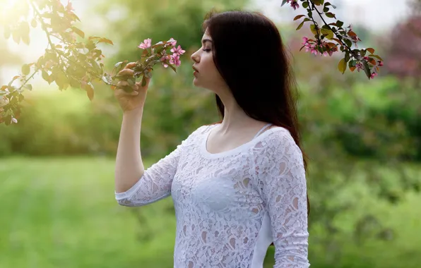 Download wallpaper profile, sponge, flowering, section girls in ...