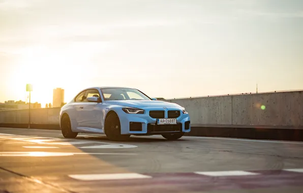 Download wallpaper car, BMW, sun, M2, G87, 🤢, BMW M2 AT, section bmw in ...