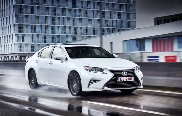 Download wallpaper road, car, auto, city, wet, Lexus, road, ES 200 ...