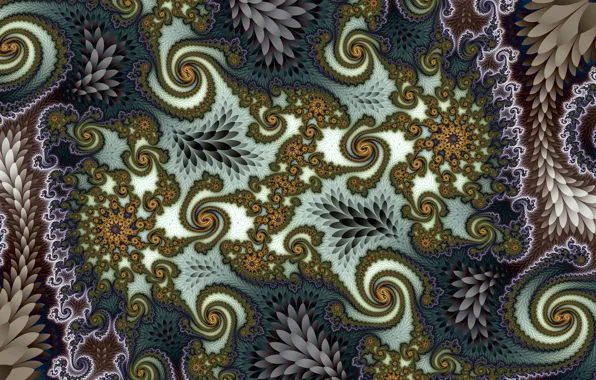 Wallpaper pattern, curls, fractal for mobile and desktop, section ...