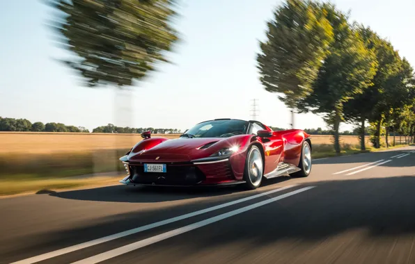 Wallpaper car, speed, power, Ferrari, supercar, Ferrari, road, beauty ...