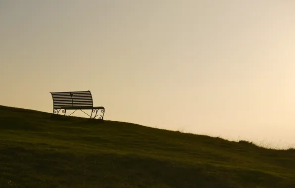 Wallpaper the sky, background, bench images for desktop, section ...