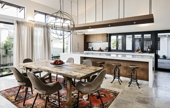 Wallpaper design, interior, Australia, kitchen, Australia, dining room ...