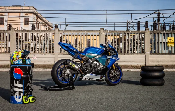 Download wallpaper yamaha, blue, elf, yzf-r1m, section motorbike in ...