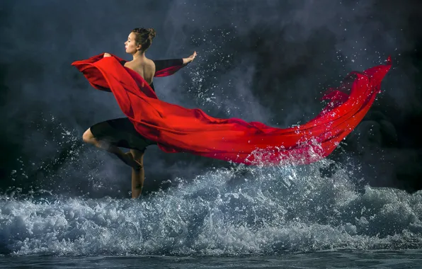 Wallpaper wave, pose, dance for mobile and desktop, section девушки ...