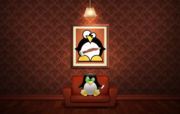 Linux Penguin Wallpaper