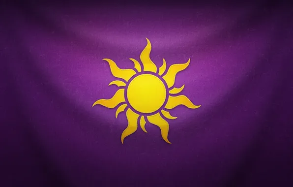 Download wallpaper purple, the sun, background, flag, Rapunzel, emblem ...