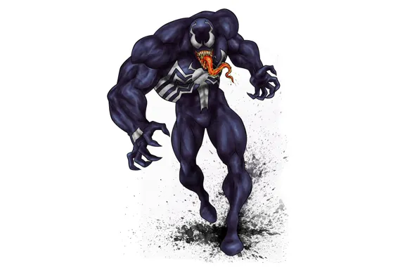 Wallpaper language, monster, light background, comic, toothy, Spider ...