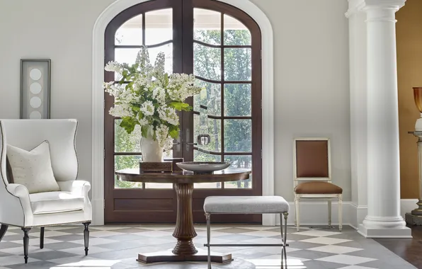 Wallpaper interior, chair, hall, the lobby, by Harrison design ...