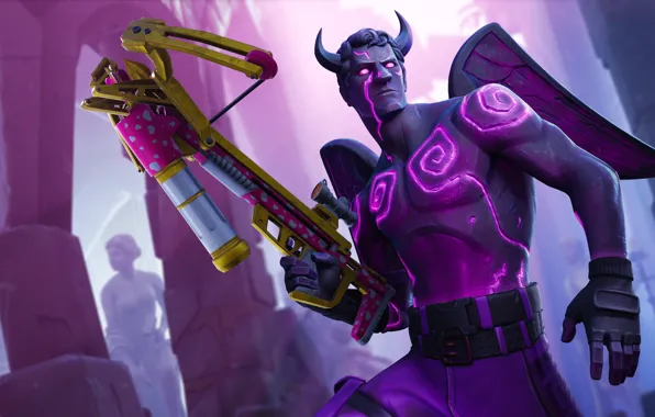 Download wallpaper weapons, the demon, Fortnite, section games in ...