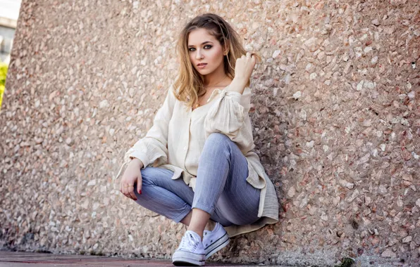 Wallpaper look, pose, hair, sitting, Daniela for mobile and desktop ...