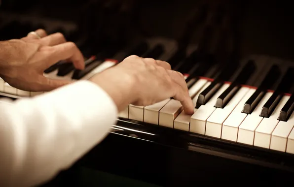 Wallpaper music, the game, hands, piano, musical instrument, pianist ...