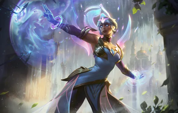 Download wallpaper girl, magic, Karma, League Of Legends, section games ...