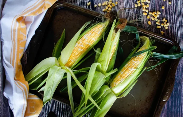 Wallpaper towel, corn, husk images for desktop, section еда - download