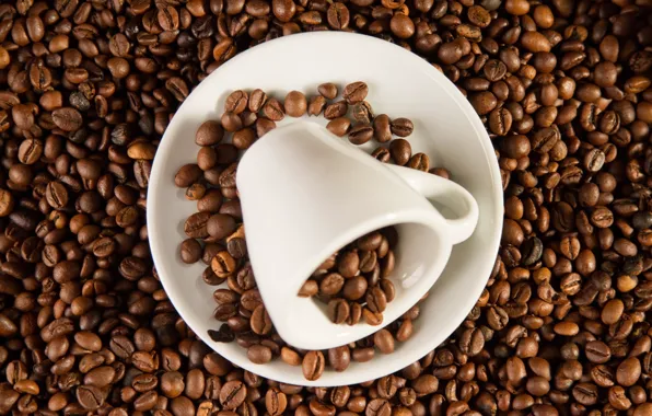 Download wallpaper coffee, grain, plate, Cup, section food in ...