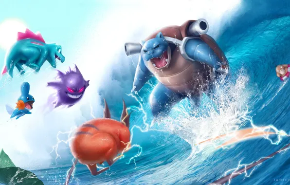 Wallpaper anime, art, battle, pokemon, Janice Sung, Pokemon Battle for ...