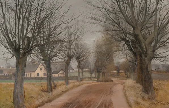 Wallpaper Zealand, Zealand, Danish painter, 1898, Laurits Andersen Ring ...