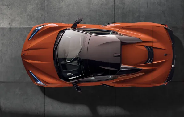 Wallpaper Corvette, Chevrolet, the view from the top, Stingray, 2020 ...