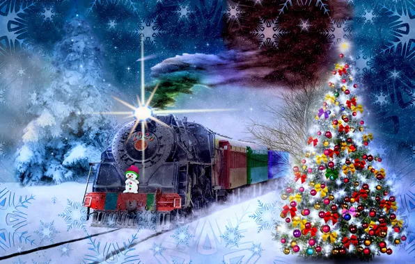 Christmas Train Wallpaper