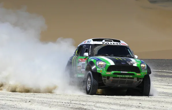 Wallpaper Auto, Dust, Sport, Green, Mini Cooper, Rally, Dakar, Rally ...