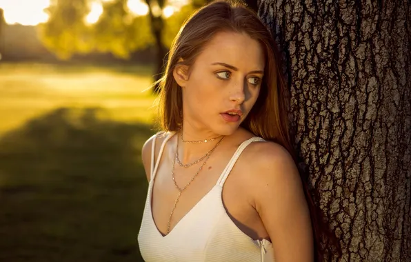 Wallpaper girl, summer, lips, necklace, freckles, Kyler Quinn for ...