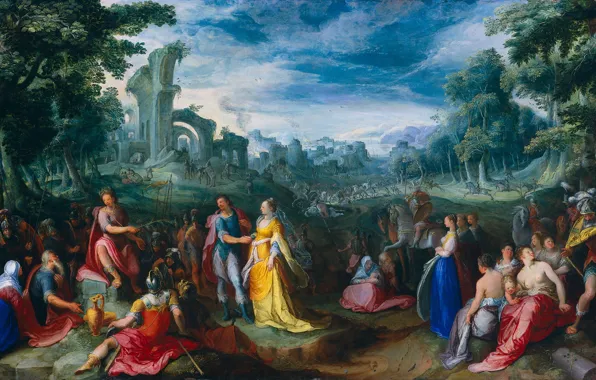 Wallpaper oil, picture, copper, mythology, The Magnanimity Of Scipio ...