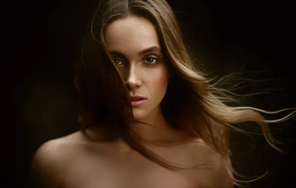 Wallpaper Look Girl Close Up Hair Portrait George Chernyadev