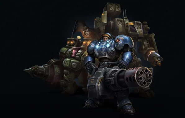 Wallpaper Blizzard, Art, StarCraft II, Commander, Space Marines, Tychus ...