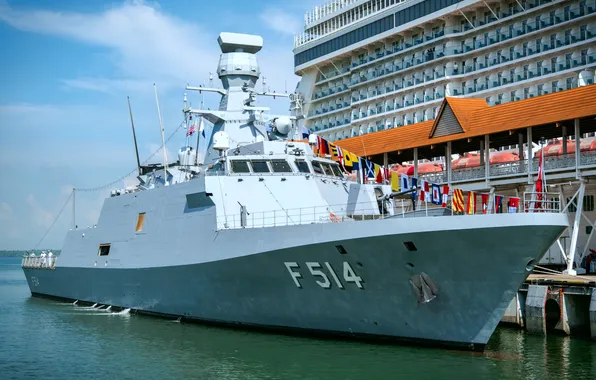 Wallpaper Malaysia, Corvette, Turkish Navy, Visit, F 514, TCG Kinaliada ...