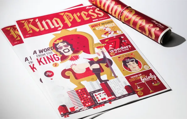 Wallpaper journal, cover, design, illustrations, King Press for mobile ...