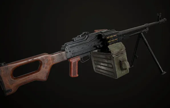 Download wallpaper Russia, PKM, A single machine gun, section weapon in ...