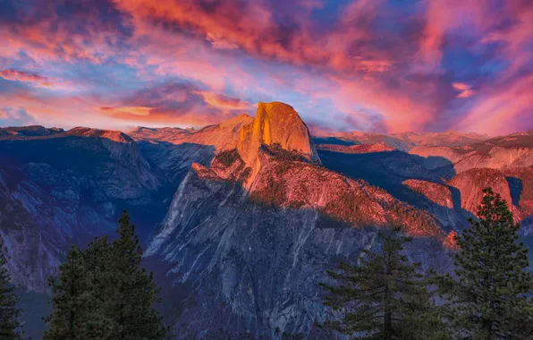 Wallpaper clouds, light, mountains, rocks, height, morning for mobile ...
