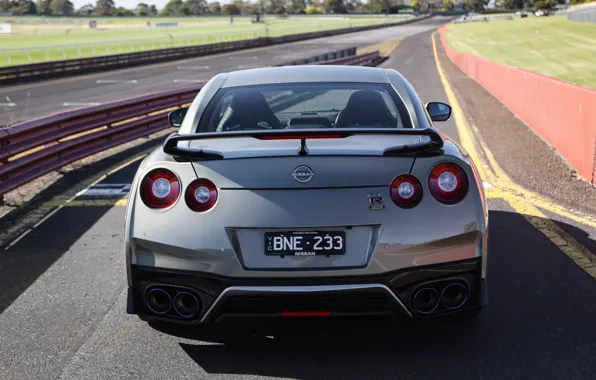 Download wallpaper Nissan, GT-R, rear view, Nissan GT-R T-spec, section ...