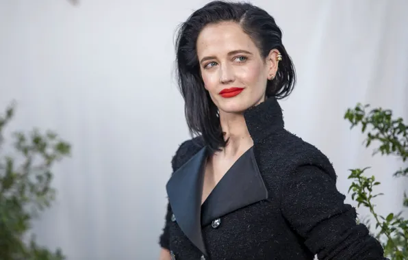 Wallpaper look, actress, brunette, beautiful, coat, Eva Green, Eva ...