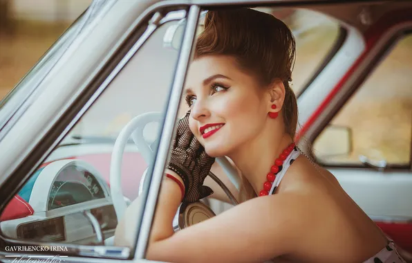 Wallpaper machine, model, the wheel, Irina Gavrilenko for mobile and ...