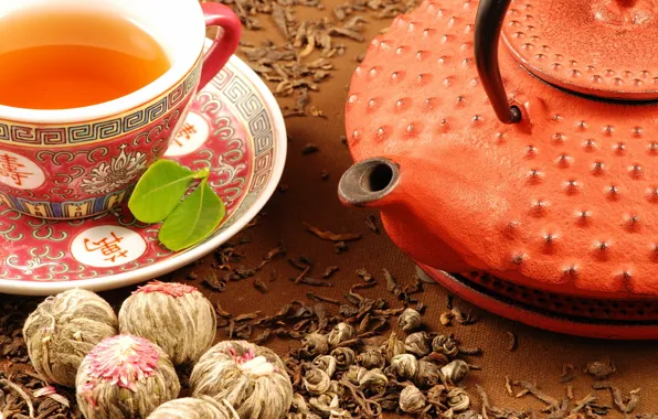 Wallpaper tea, Cup, Kettle for mobile and desktop, section разное ...