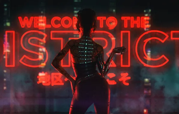 Wallpaper Girl, Music, Background, Cyborg, Cyber, Cyberpunk, Synth ...