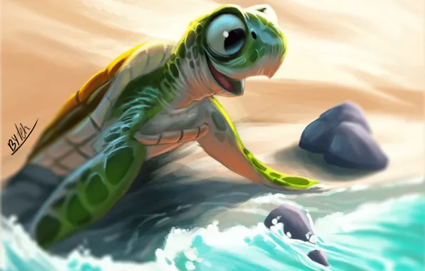 Download wallpaper sea, bug, by TehChan, section painting in resolution ...