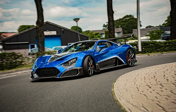 Download wallpaper Zenvo, blue, Zenvo TSR-S, section supercar in ...