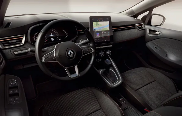 Wallpaper interior, Renault, Clio, the interior of the car, 2021 ...