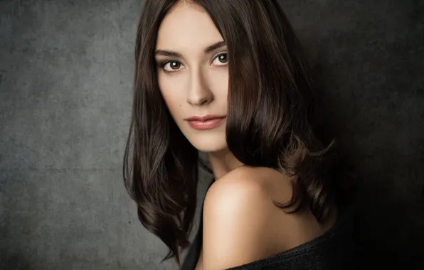 Download wallpaper portrait, sponge, brown-eyed, Michael Schnabl, Matea ...