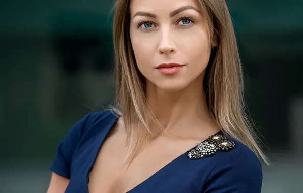 Wallpaper eyes, look, portrait, blonde, Denis Lytkin for mobile and ...