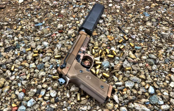 Wallpaper gun, muffler, Beretta, M9A3 for mobile and desktop, section ...